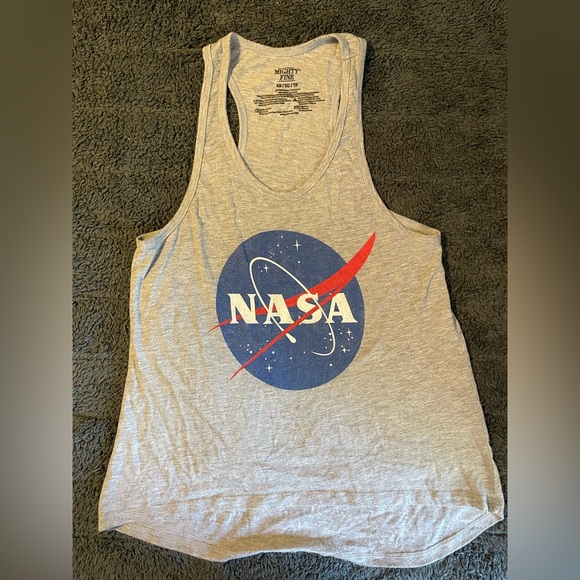 Mighty Fine | Tops | Nasa Logo Racer Back Tank Top | Poshmark